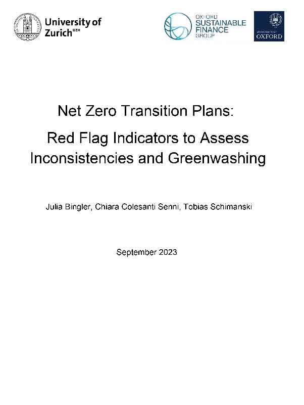 Red Flag Indicators to Assess Inconsistencies and Greenwashing ...