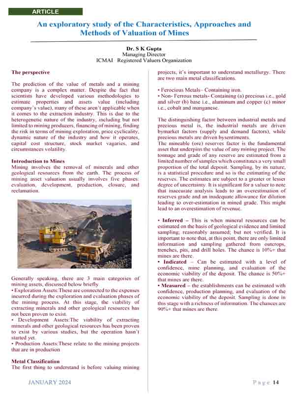 Valuation of Mines - Download E-Book | ICMAI RVO